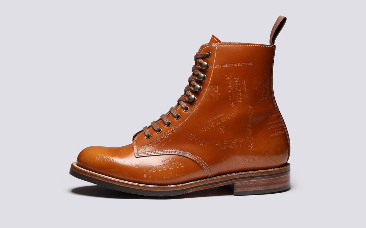 The Rack M20 | Mens Boots in Hi Shine Leather | Grenson