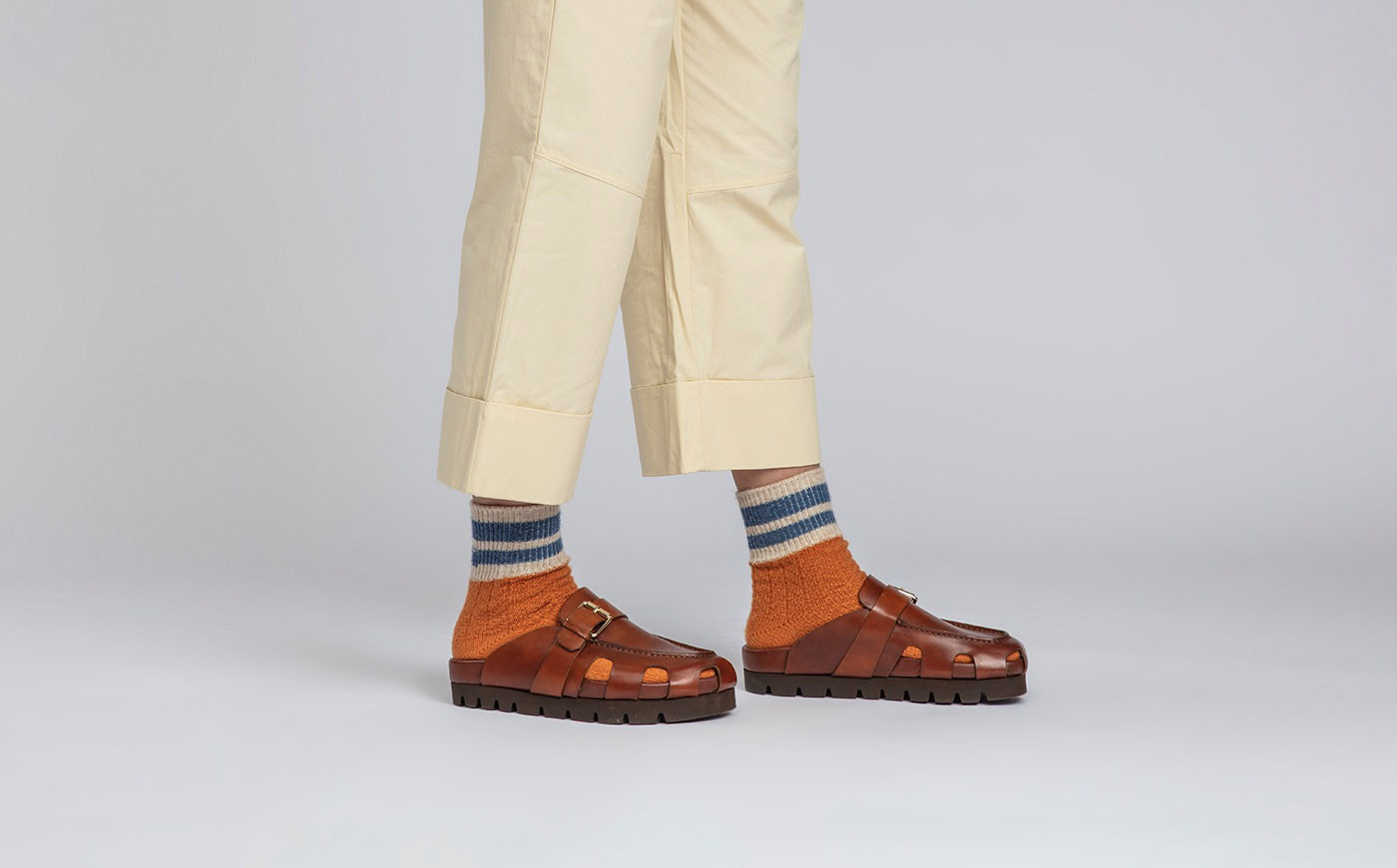 Dotty | Clogs for Women in Tan Leather | Grenson